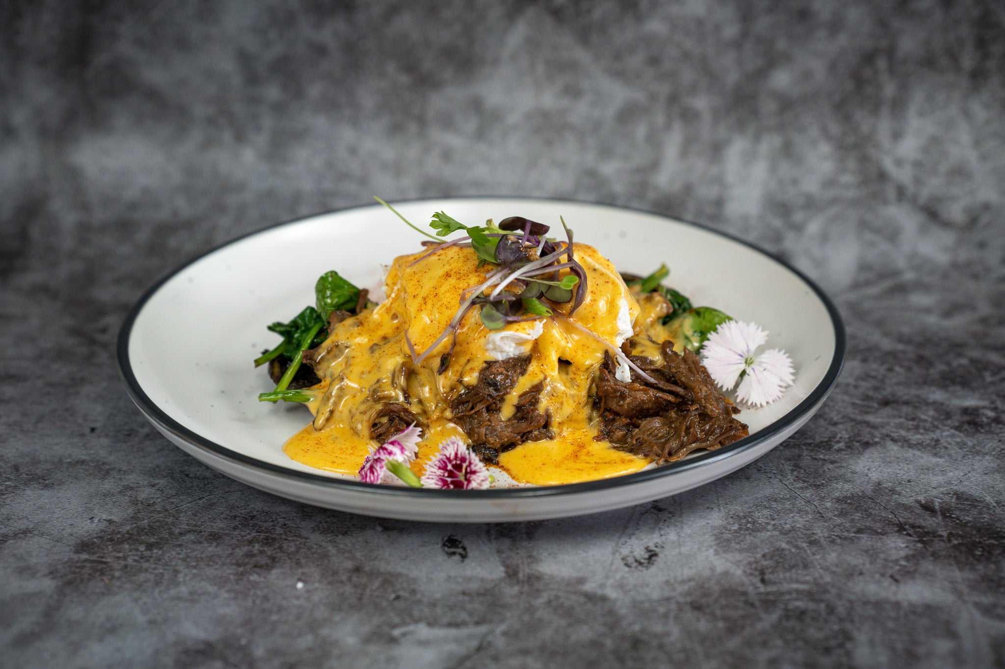 Pulled Beef Benedict | Sea Breeze